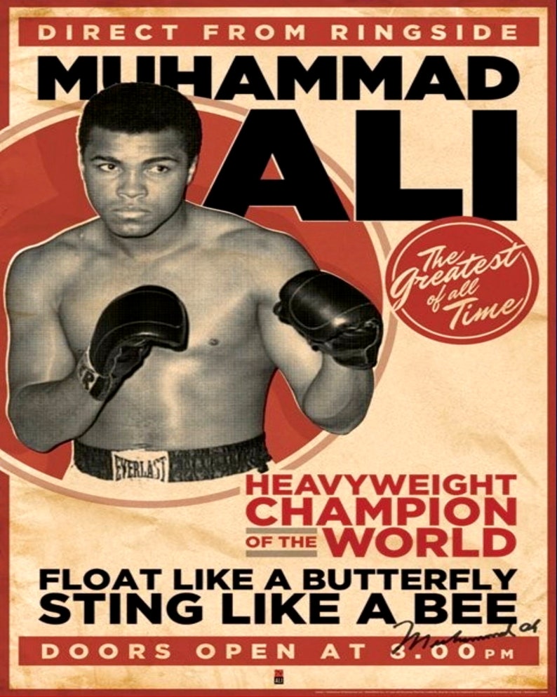 Muhammad Ali Boxing Metal Sign 2 Sizes Available ideal fot | Etsy