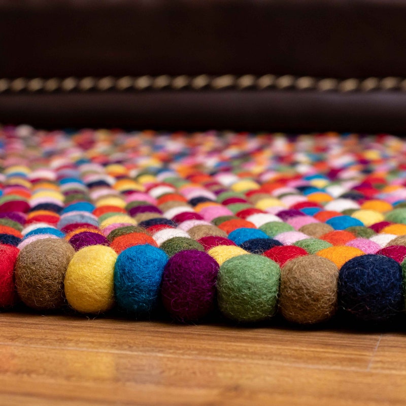 Felt Ball Rug - Etsy