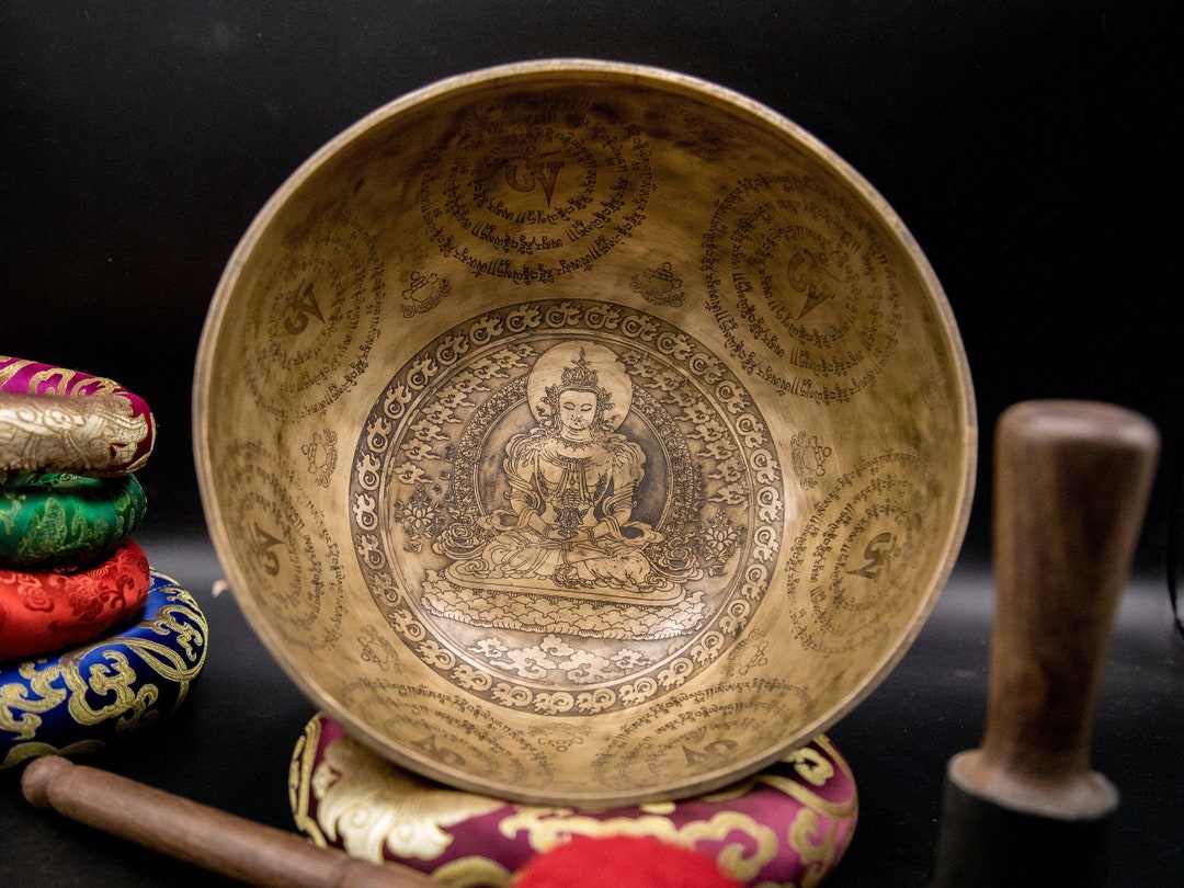 11 Inches Handmade Tibetan Singing Bowl, Stunning Singing Bowl Comes ...
