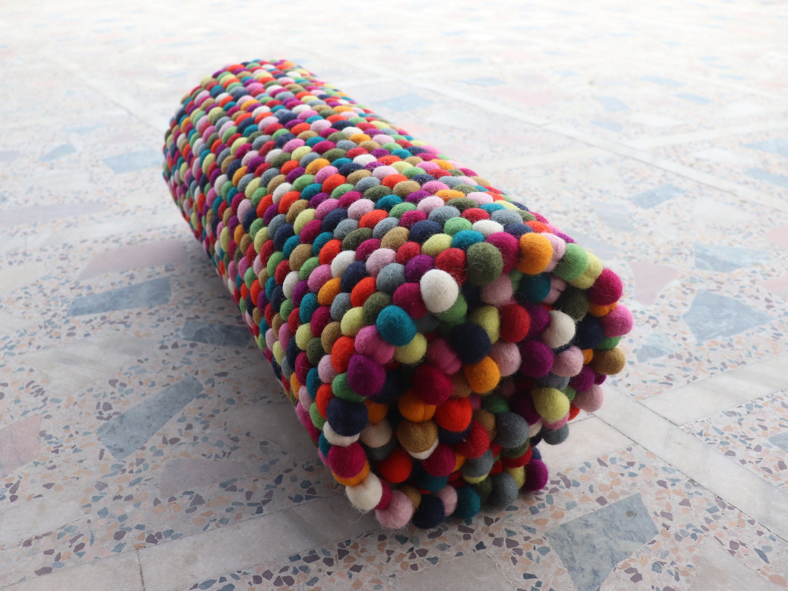 Adorable 90-300 Cm Woolen Felt Rug Rectangular Rug Made of - Etsy