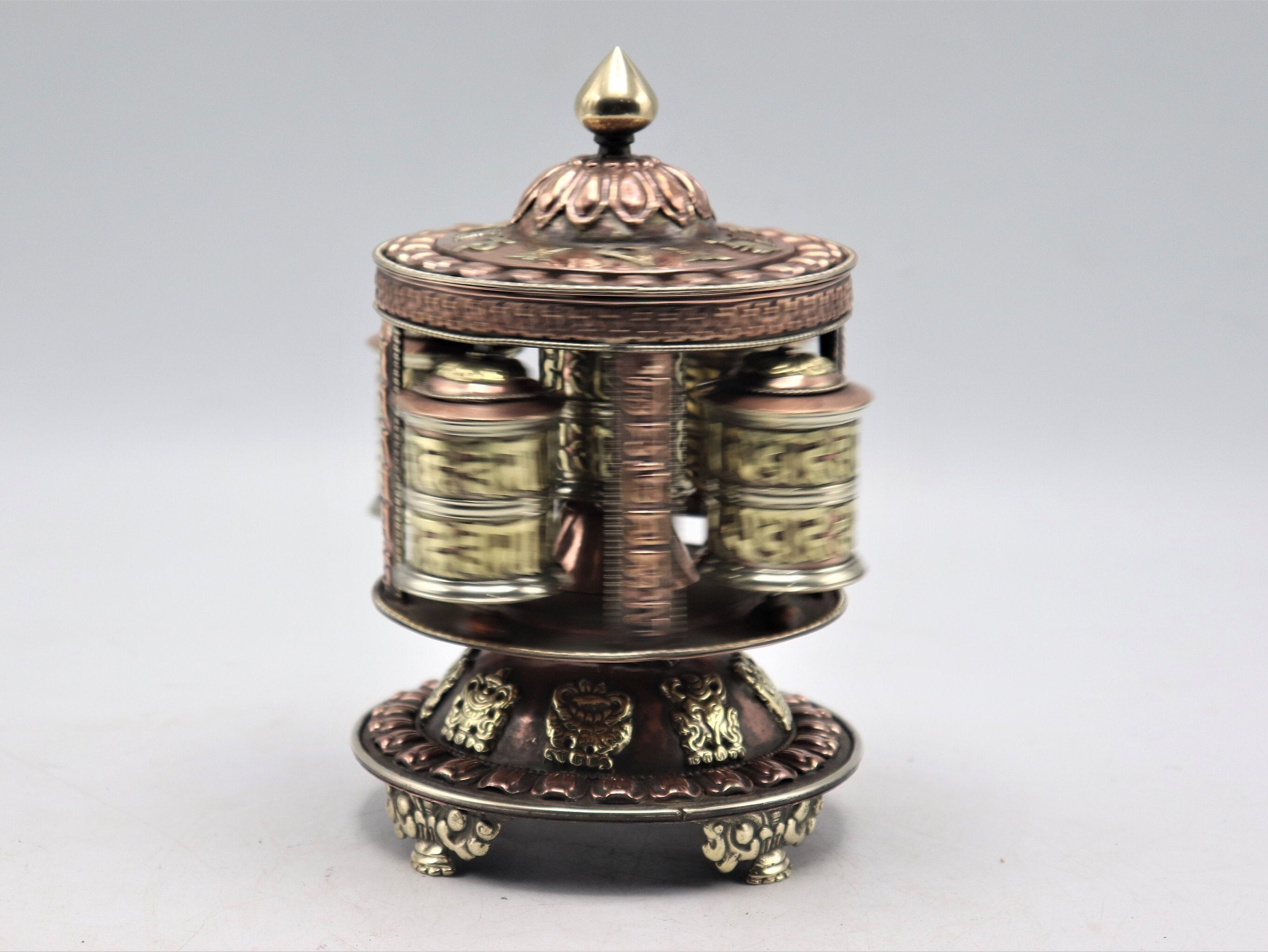 Gorgeous Tibetan Spinning Prayer Wheel, Buddhist Prayer Wheel Handmade ...