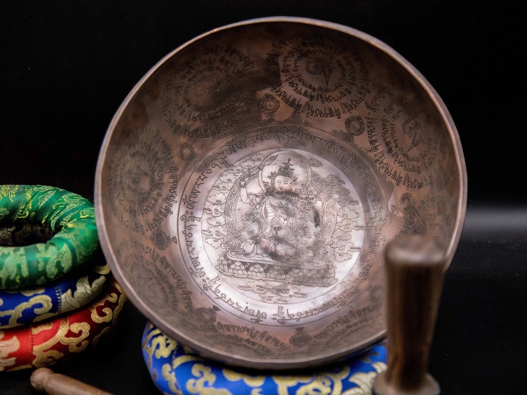 Stunning 11 Inches Buddha Engraved Singing Bowl, Special Handmade ...