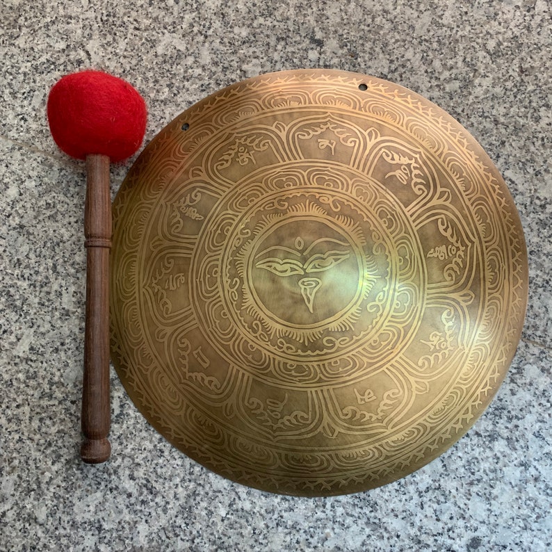 20 Inches Gong Bell Handmade in Nepal Stunning Tibetan Gong - Etsy