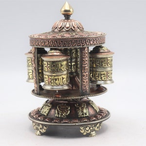 Gorgeous Tibetan Spinning Prayer Wheel, Buddhist Prayer Wheel Handmade ...