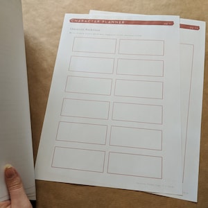Printable 10 Page Character Planner - A4 - PDF Download - Etsy