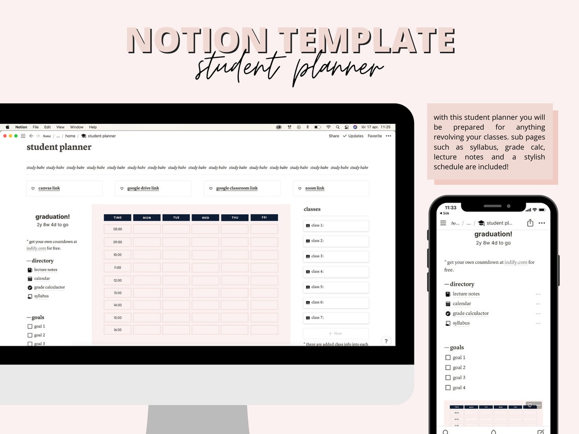 Template For Notion Notion Organize Templates Notion Etsy UK