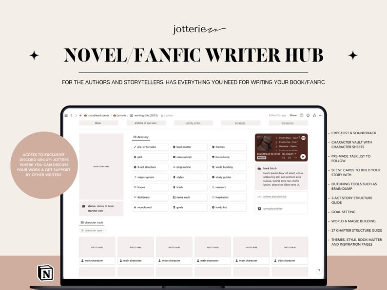 Notion Template for Writers, Writers Planner, Notion Planner, Digital ... Notion Template for Writers, Writers Planner, Notion Planner, Digital ...