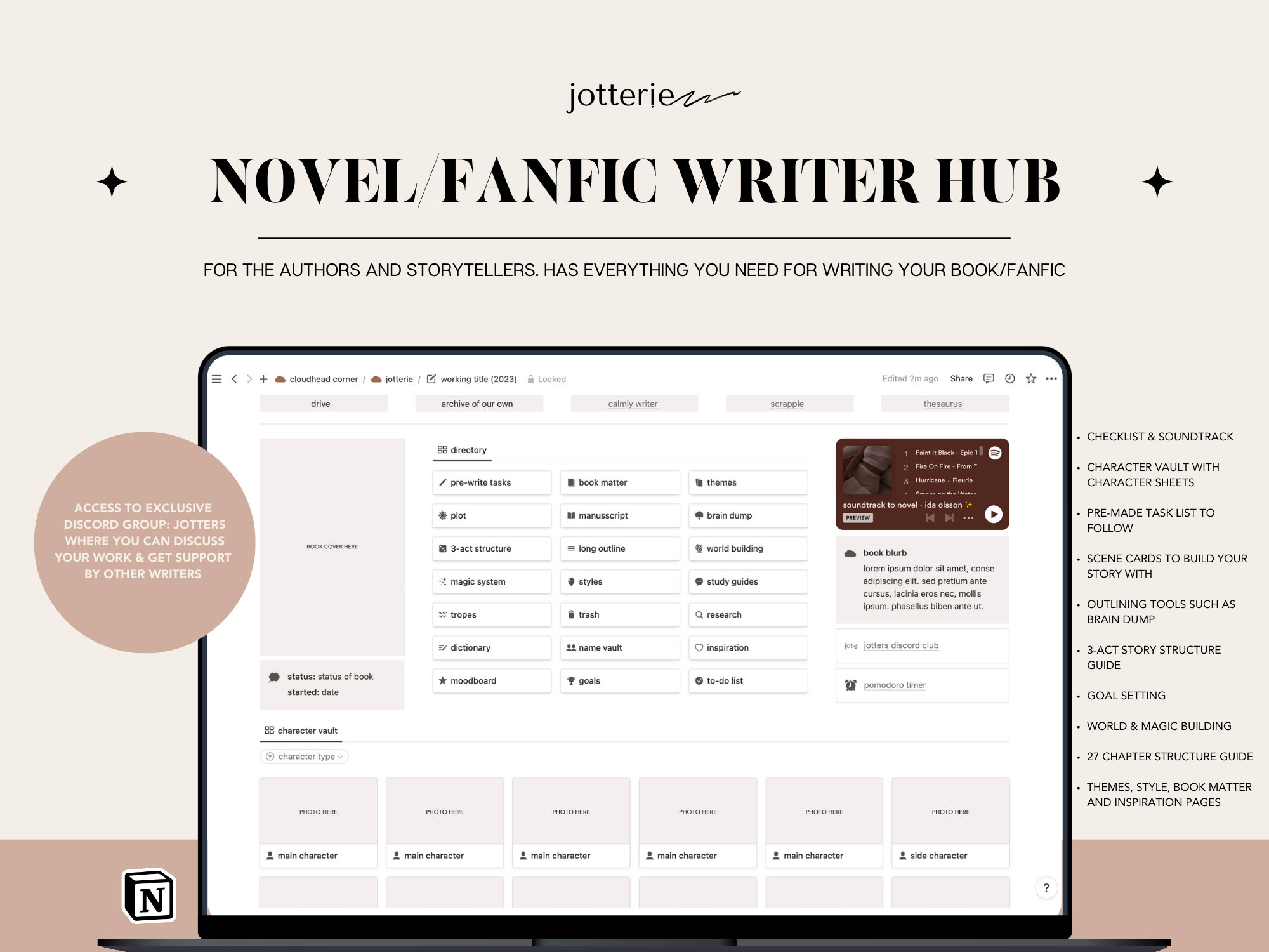 Notion Template for Writers, Writers Planner, Notion Planner, Digital ...