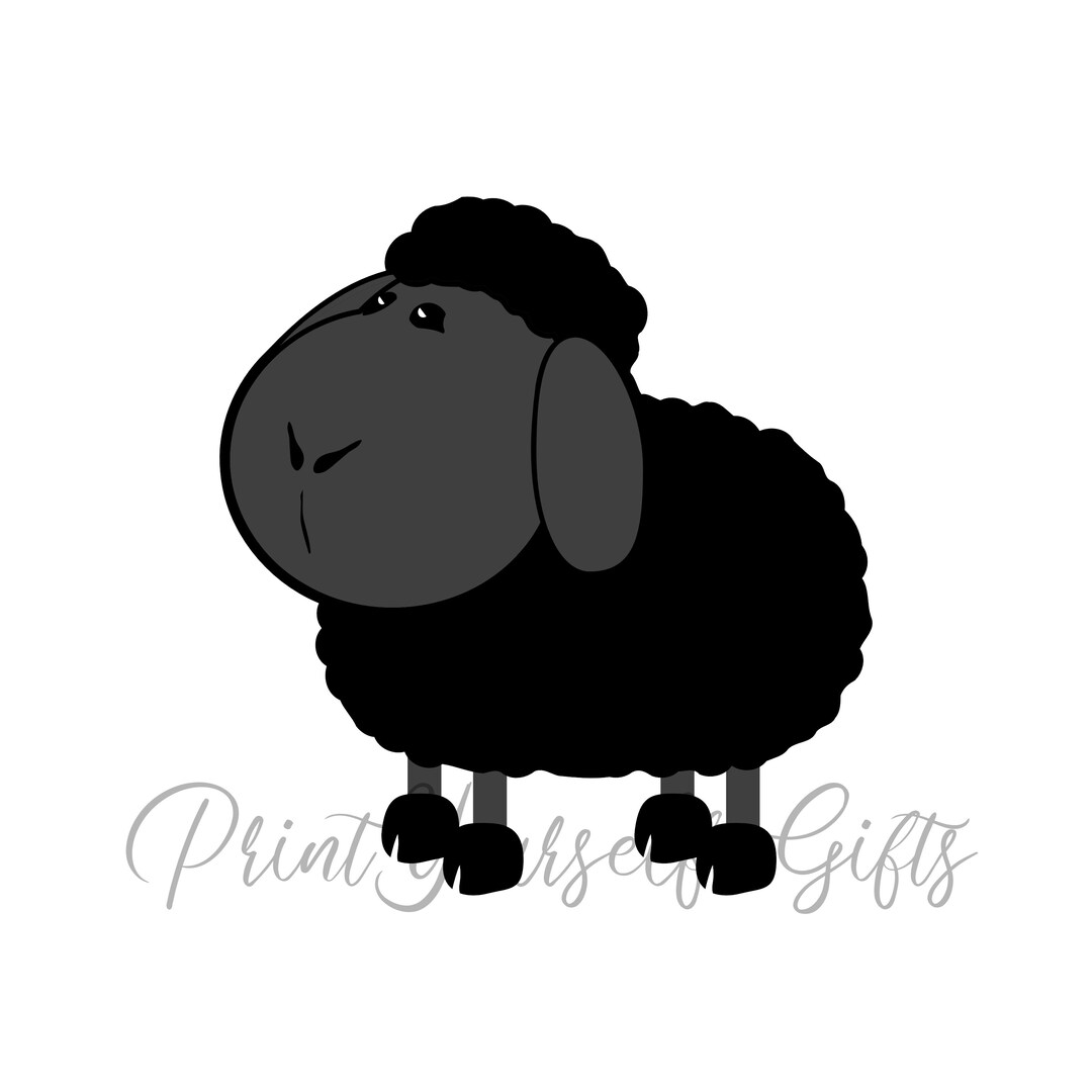 Black Sheep Svg,black Lamb Svg,easter,png,clipart,funny Sheep,print and ...