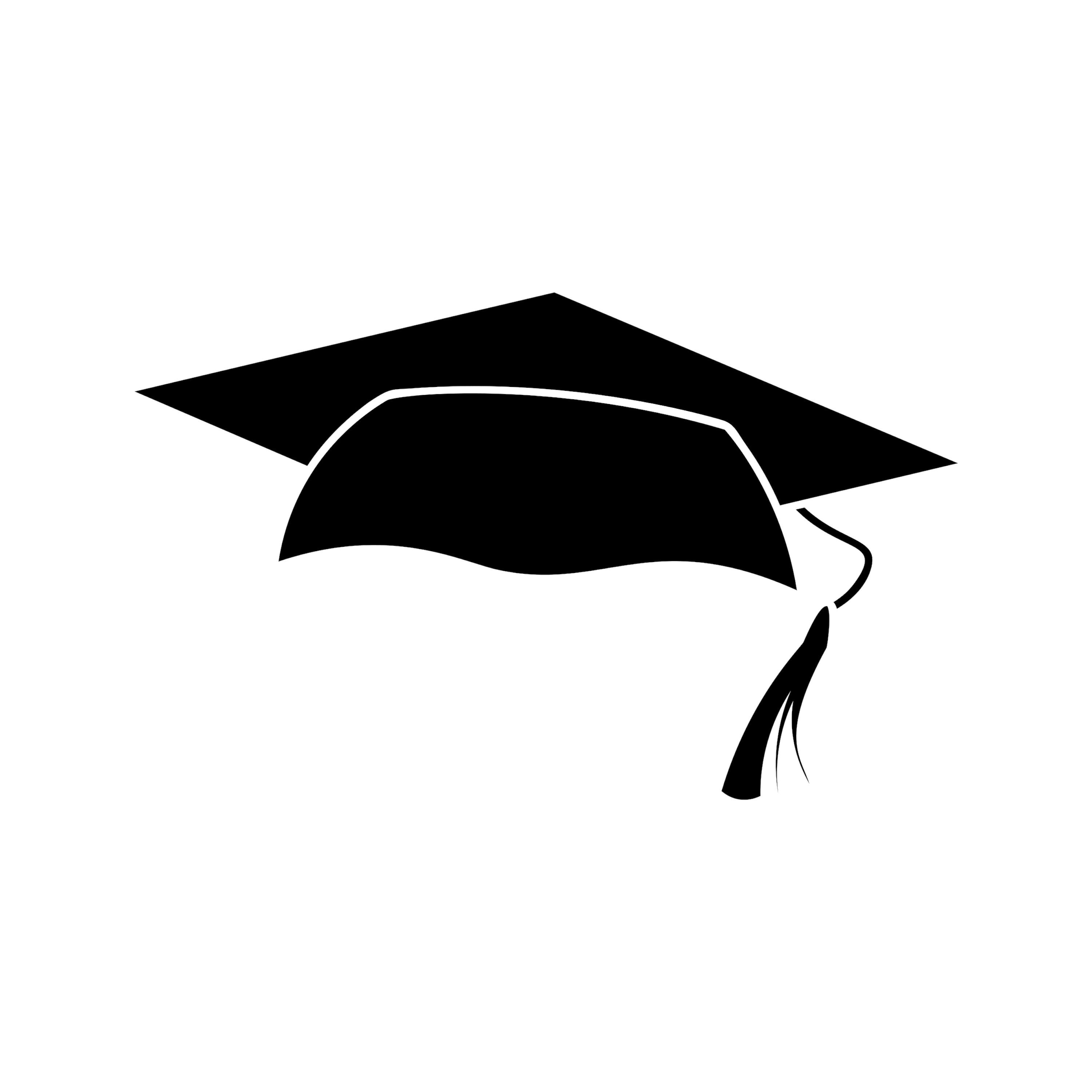 Graduation Cap Black And White