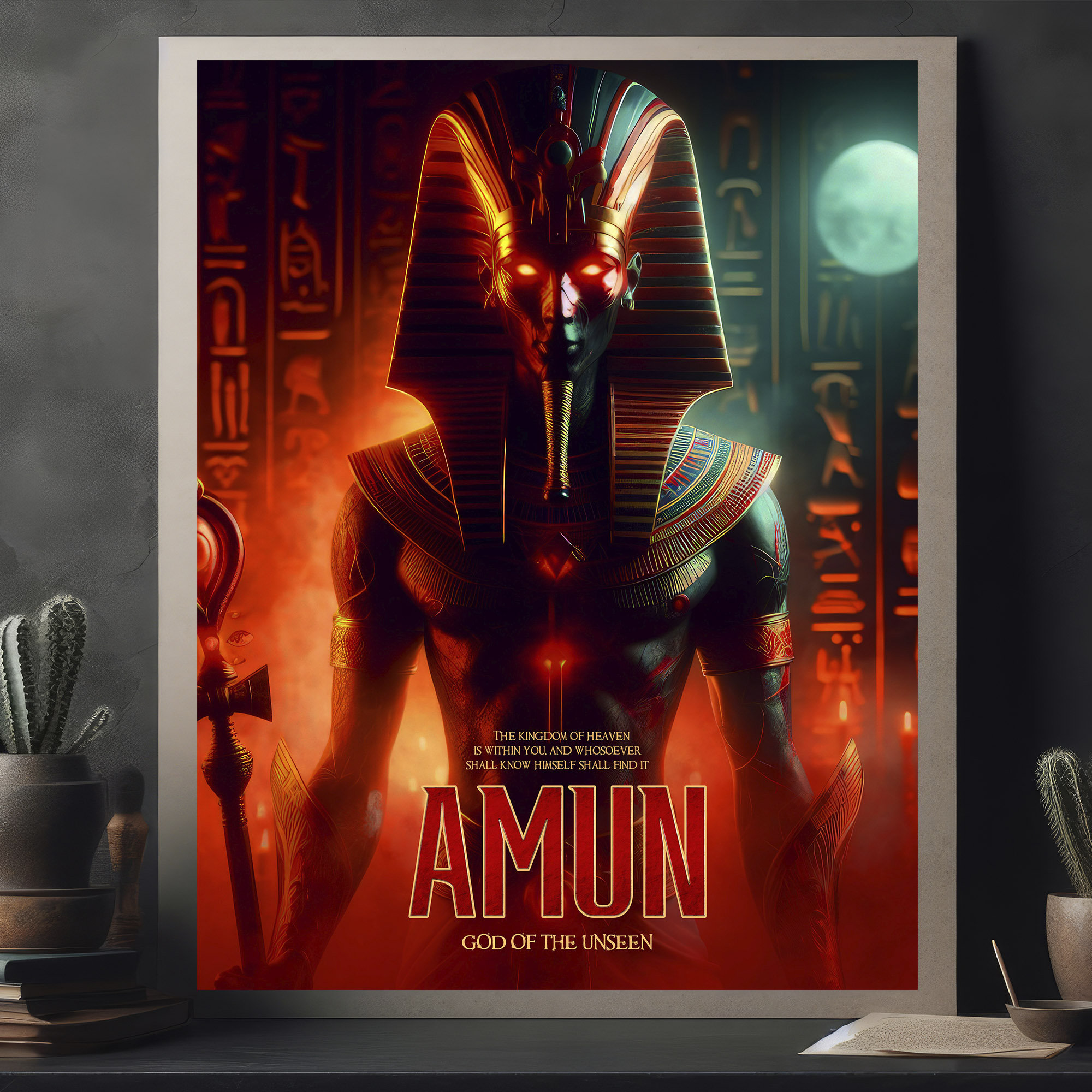 Amun: Ancient Egyptian God Art Print (digital Download) - Etsy