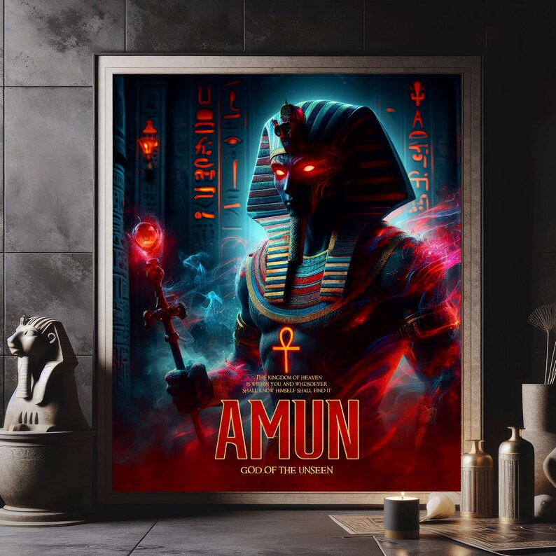 Amun - Ancient Egyptian God of the Unseen | Egyptian Mythology [digital ...