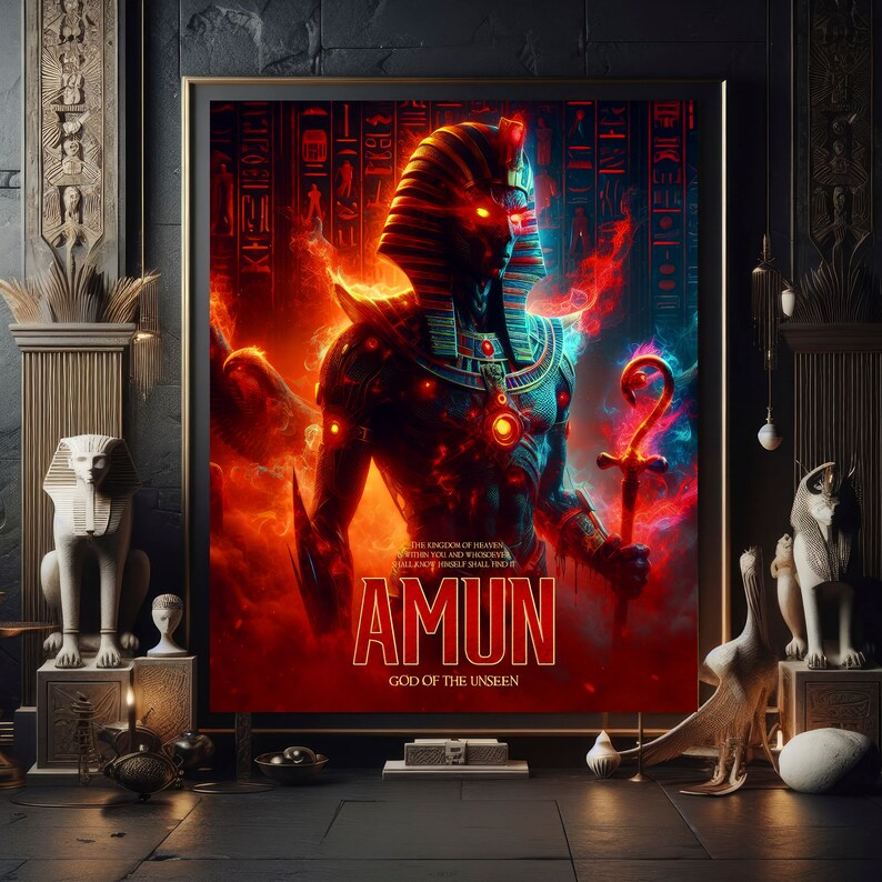 Amun - Ancient Egyptian God of the Unseen | Egyptian Mythology [digital ...