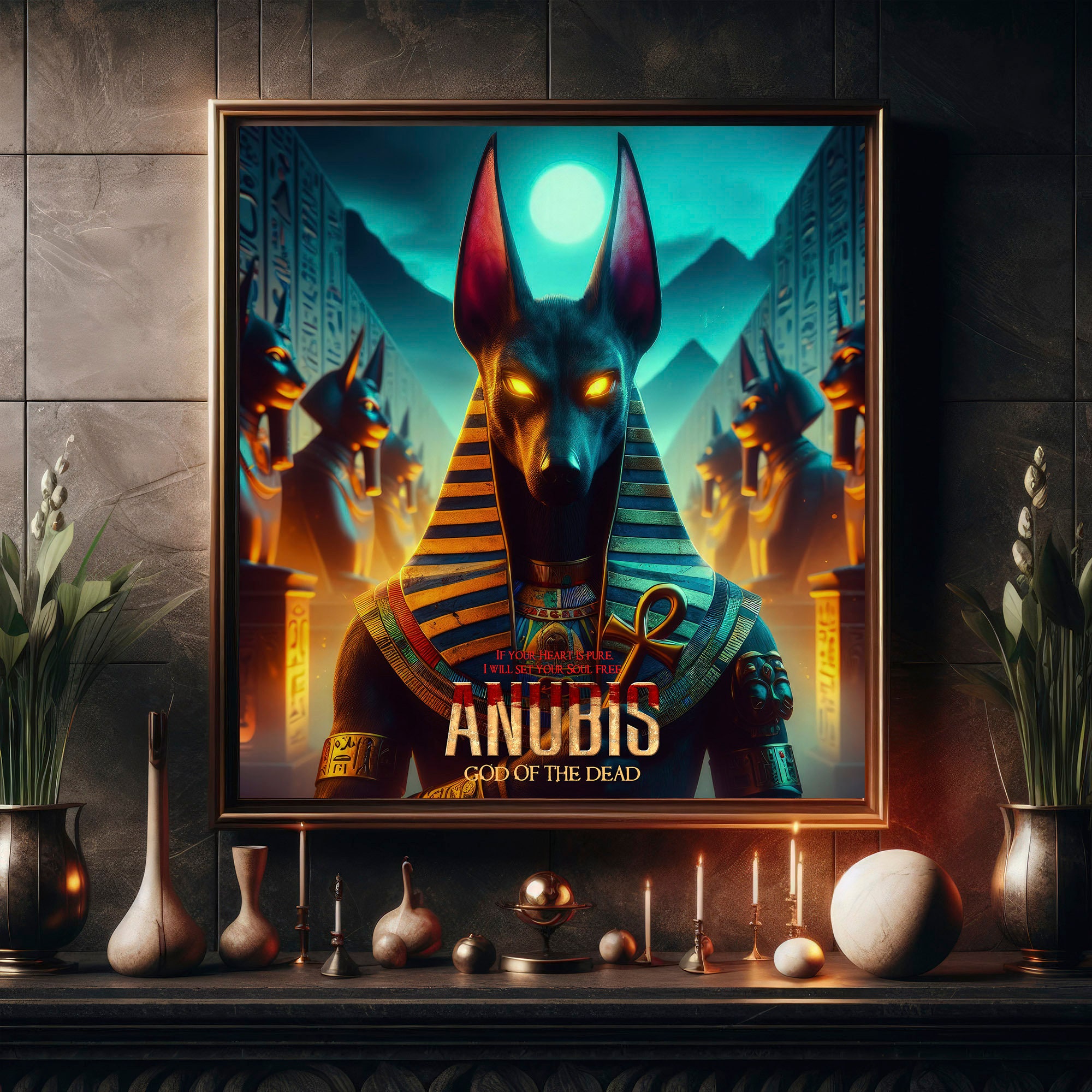 Anubis Egyptian God Art Print – Ancient Mythology (digital Download) - Etsy
