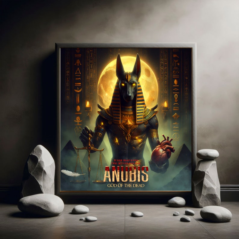 Anubis Egyptian God Art Print – Ancient Mythology (digital Download) - Etsy