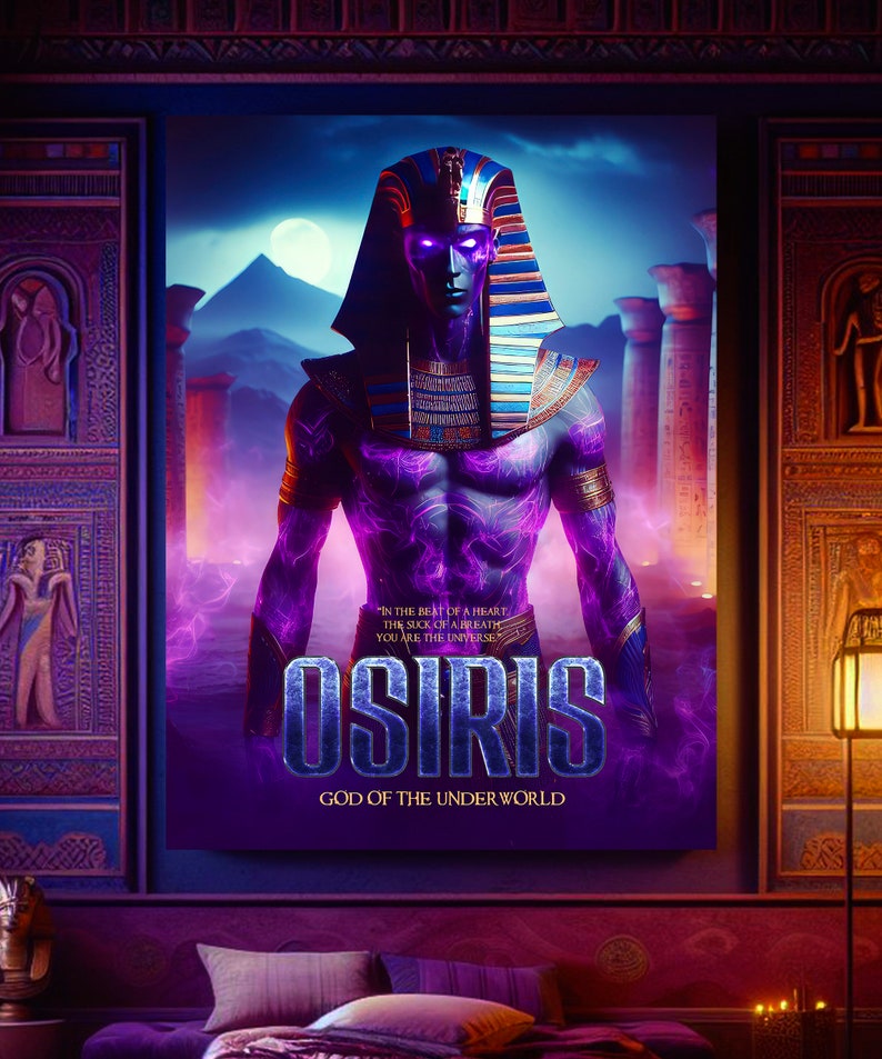 Osiris Digital Art Poster: Ancient Egyptian God Print (digital Download ...