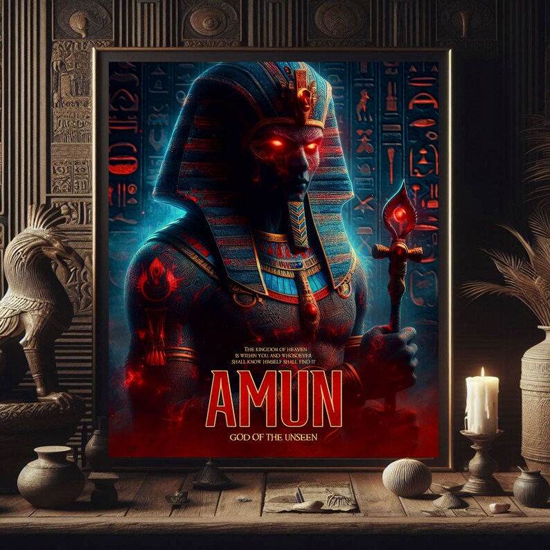 Amun: Ancient Egyptian God Art Print (digital Download) - Etsy