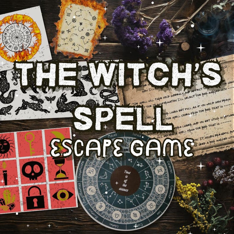 The Witch's Spell Escape Room Game: at Home Downloadable Fun - Etsy