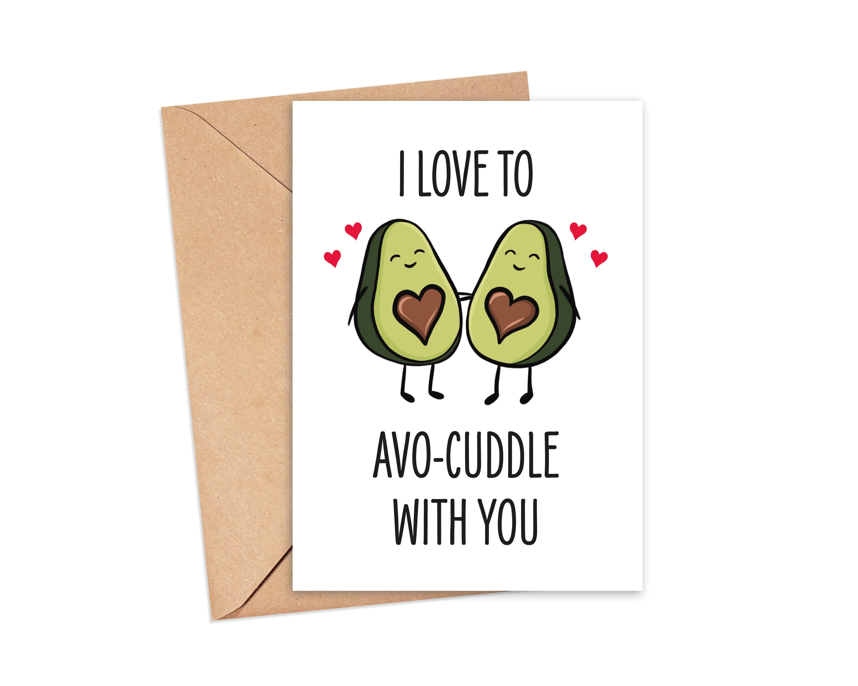 Avo-cuddle Love Card | Etsy