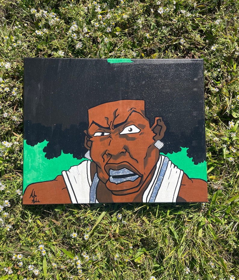 Thugnificent "boondocks" Acrylic Canvas Painting Boondocks 16 in X 20 ...