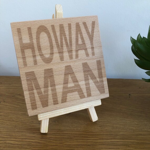 Wooden coaster Northern banter howay man | Etsy