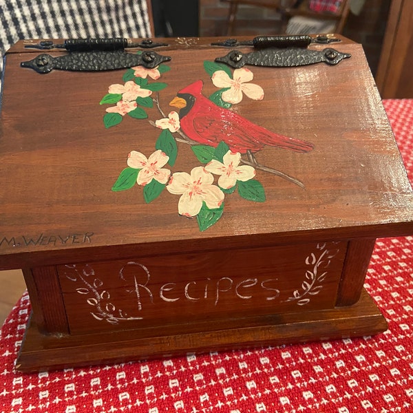 Painted Recipe Box - Etsy