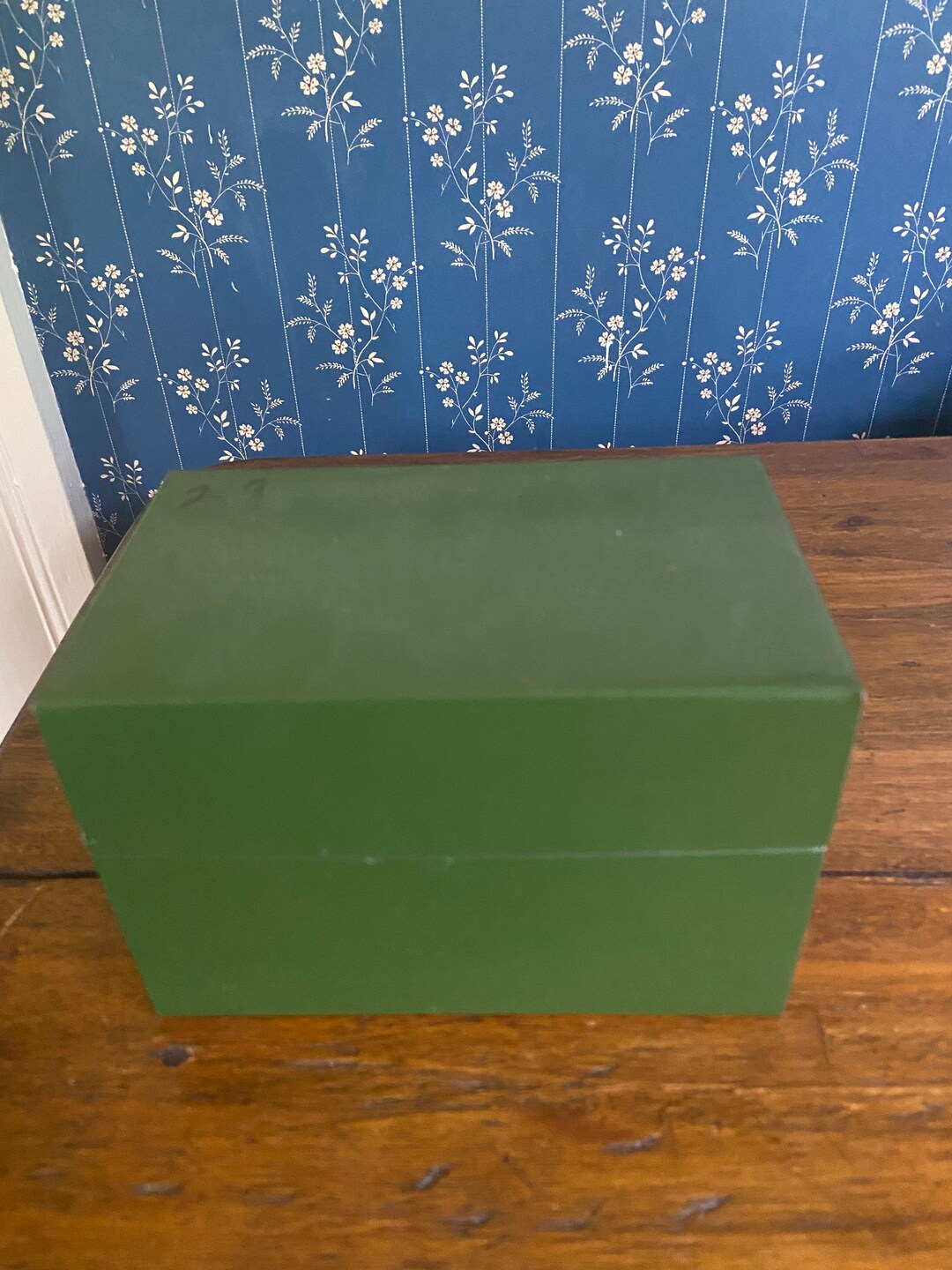 Vintage Classic Green Metal Office Index Card Box - Etsy