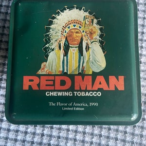 Vintage 1990 Chewing Tobacco Tin. Great Graphics. - Etsy