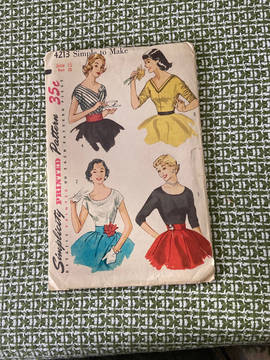 Simplicity Simple to Make vintage blouse sewing pattern 4213 | Etsy