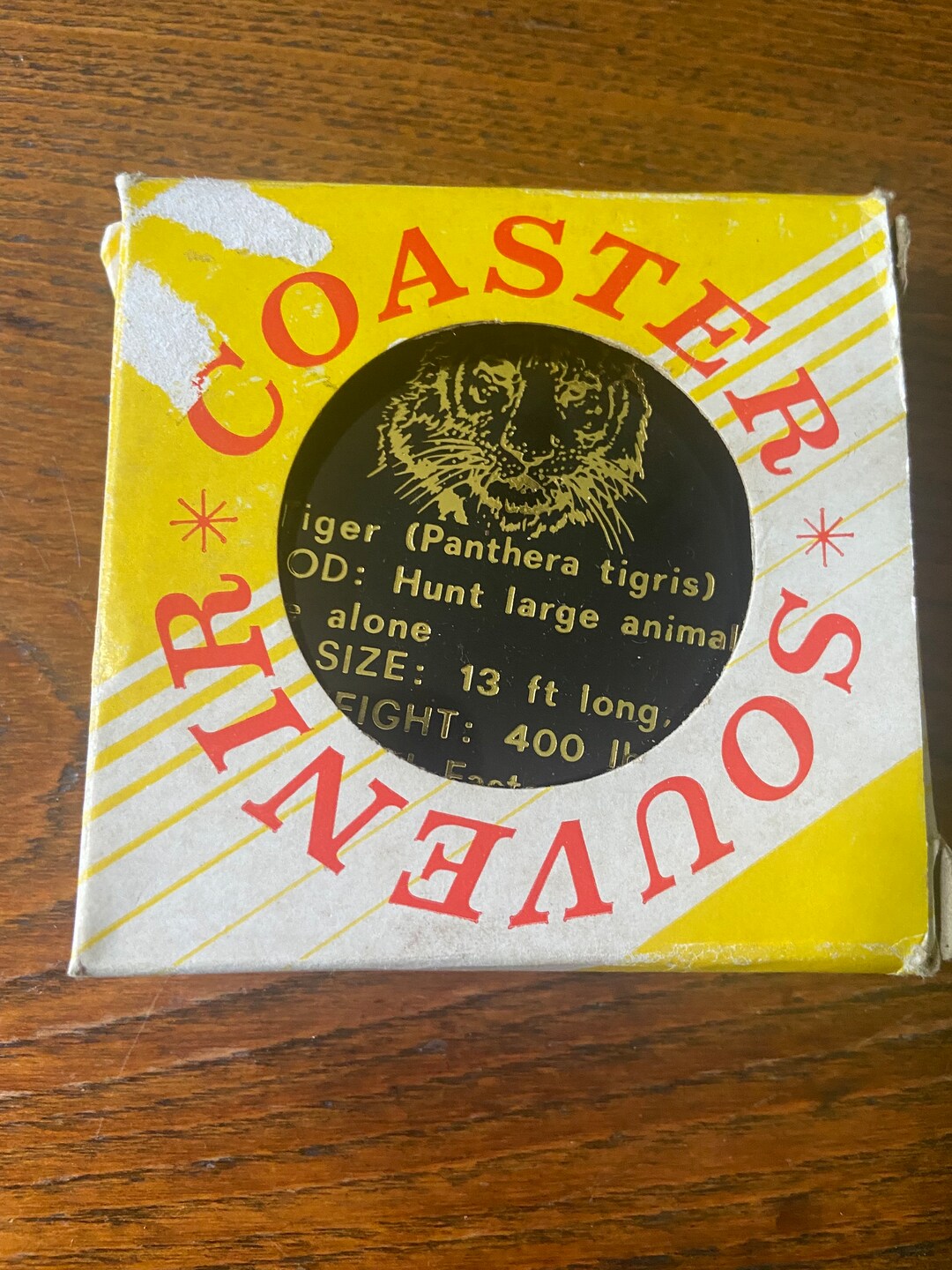 Vintage Jungle Animal Coasters in Original Mcm Box Features Tiger ...