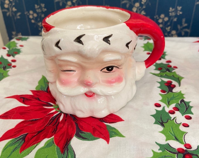 Vintage Christmas Inarco Winking Santa Mug,1961 - Etsy