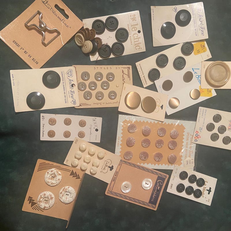 Card With Buttons - Etsy
