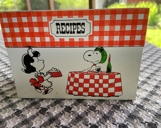 Vintage Hallmark Recipe Box From 1965 Featuring Snoopy and the Gang ...
