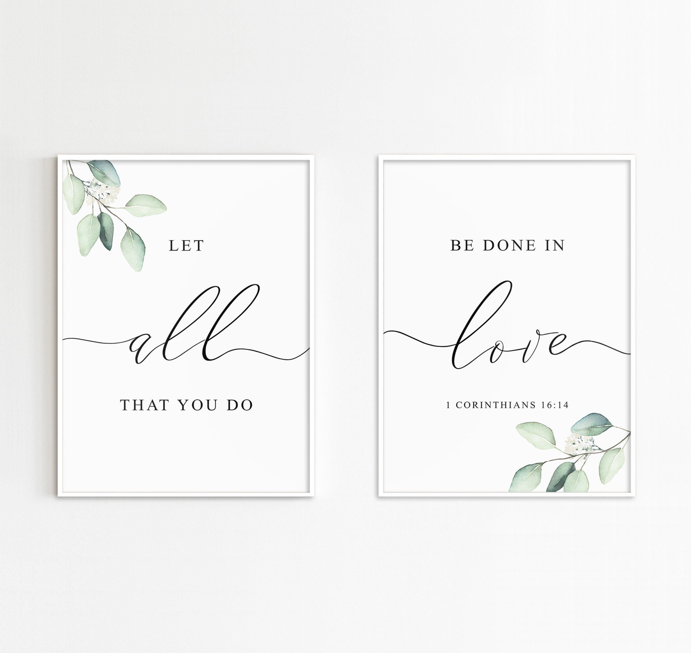 1 CORINTHIANS 16:14 Let All That You Do Be Done in Love Bible - Etsy