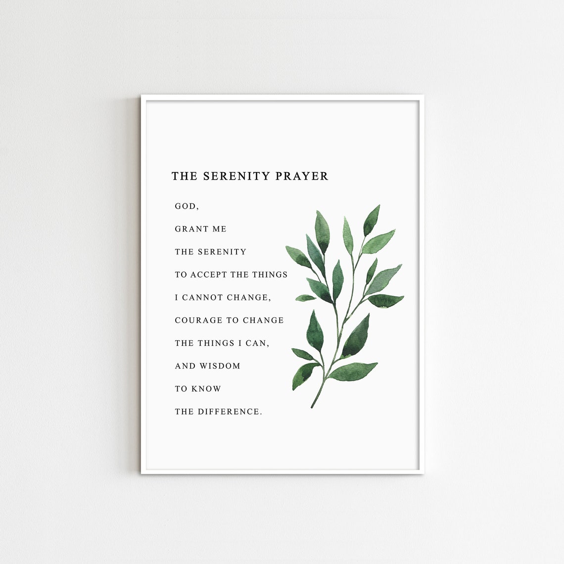 The Serenity Prayer Printable Scripture Christian Quote Art - Etsy