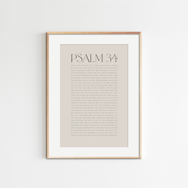 Psalm 34 - Etsy