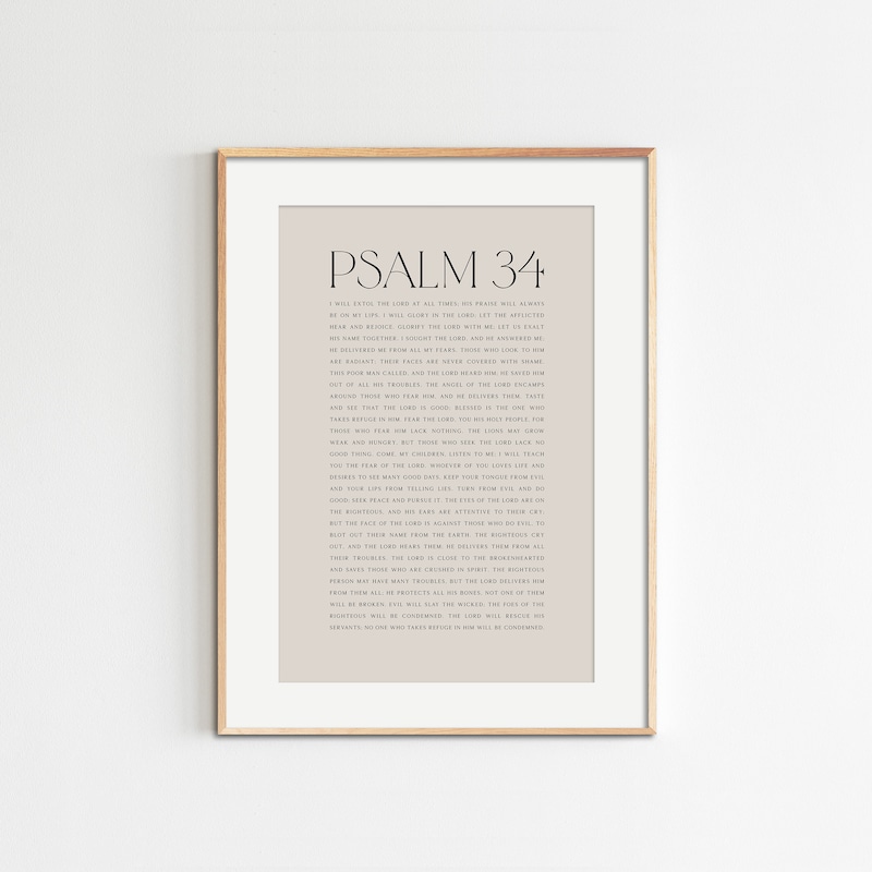 Psalm 34 - Etsy