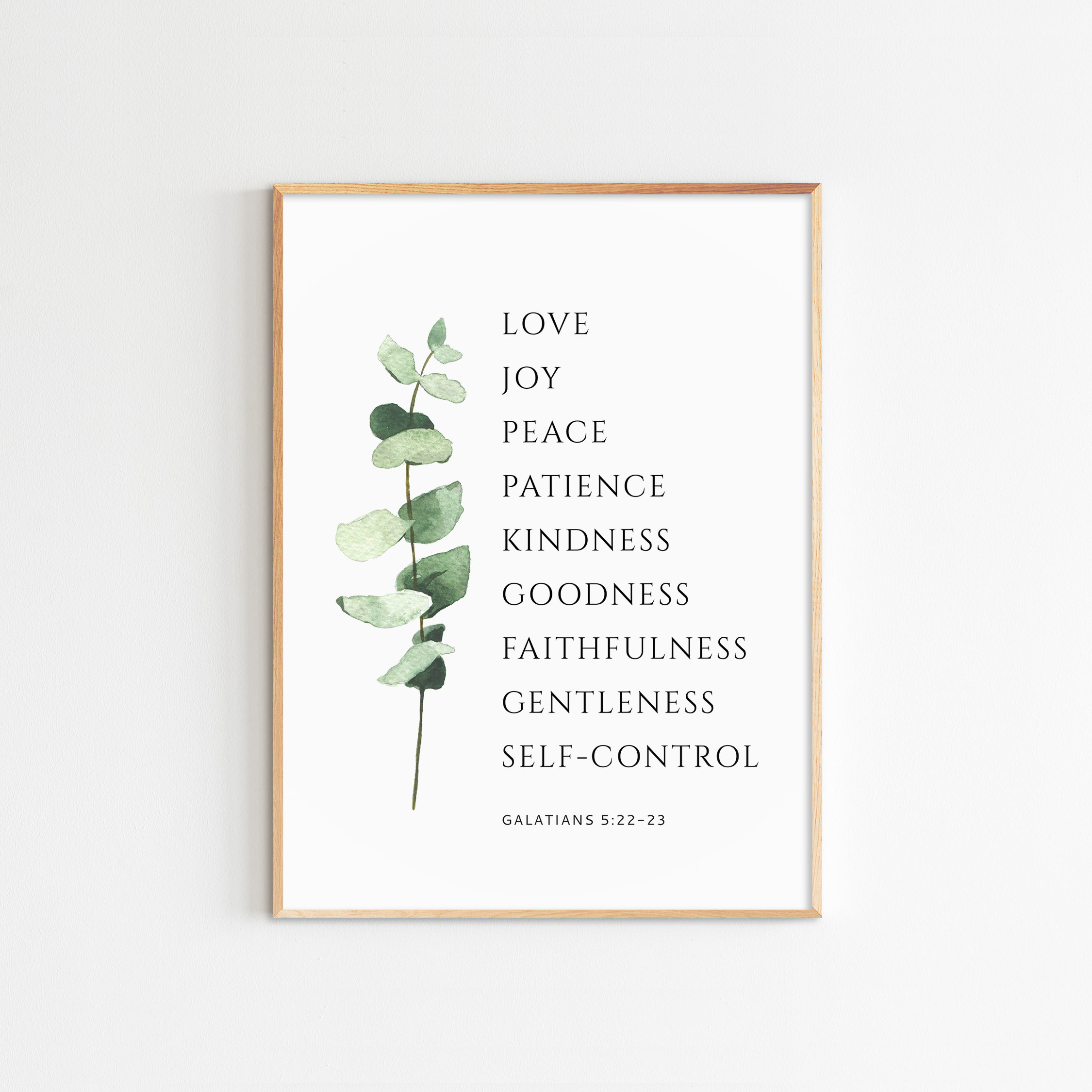 Galatians 5:22-23 the Fruit of the Spirit Bible Verse Wall Art - Etsy