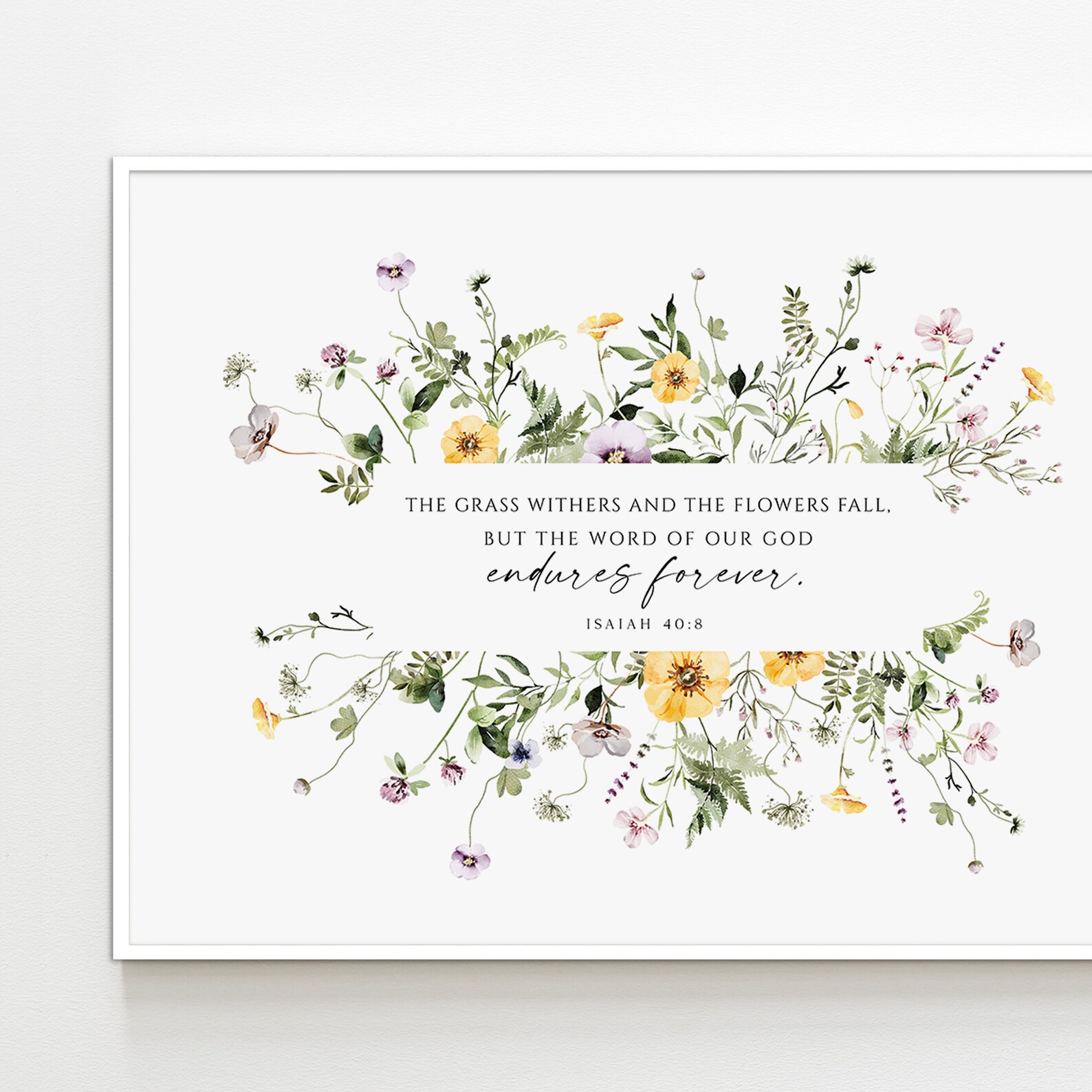 Isaiah 40:8 Bible Verse Wall Art Printable Scripture Wild - Etsy