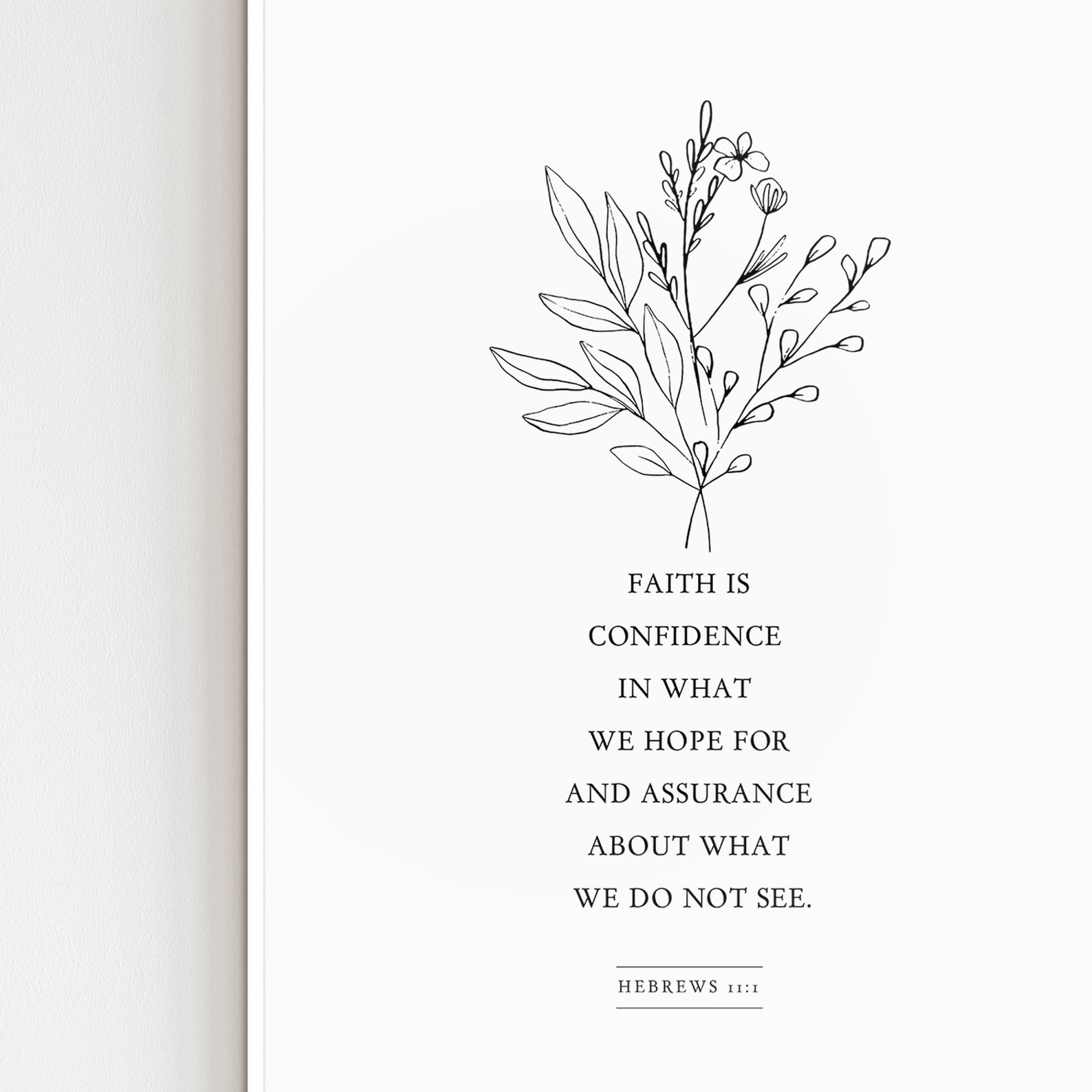 HEBREWS 11:1 Faith Boho Bible Verse Wall Art Printable - Etsy