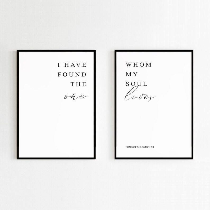 I Have Found the One Whom My Soul Loves Song of Solomon 3:4 | Etsy