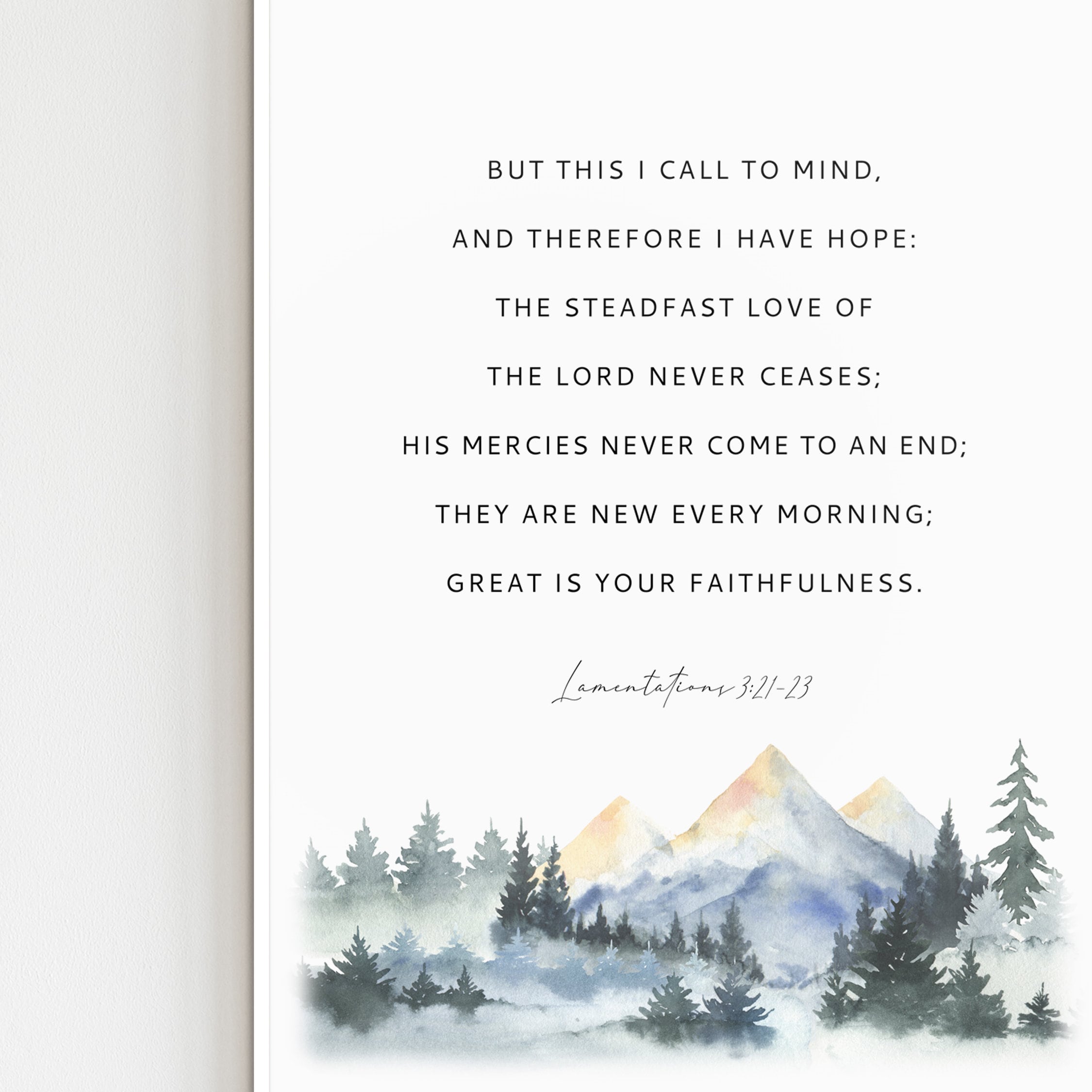 Lamentations 3:21-23 His Mercies Are New Every Morning Bible - Etsy