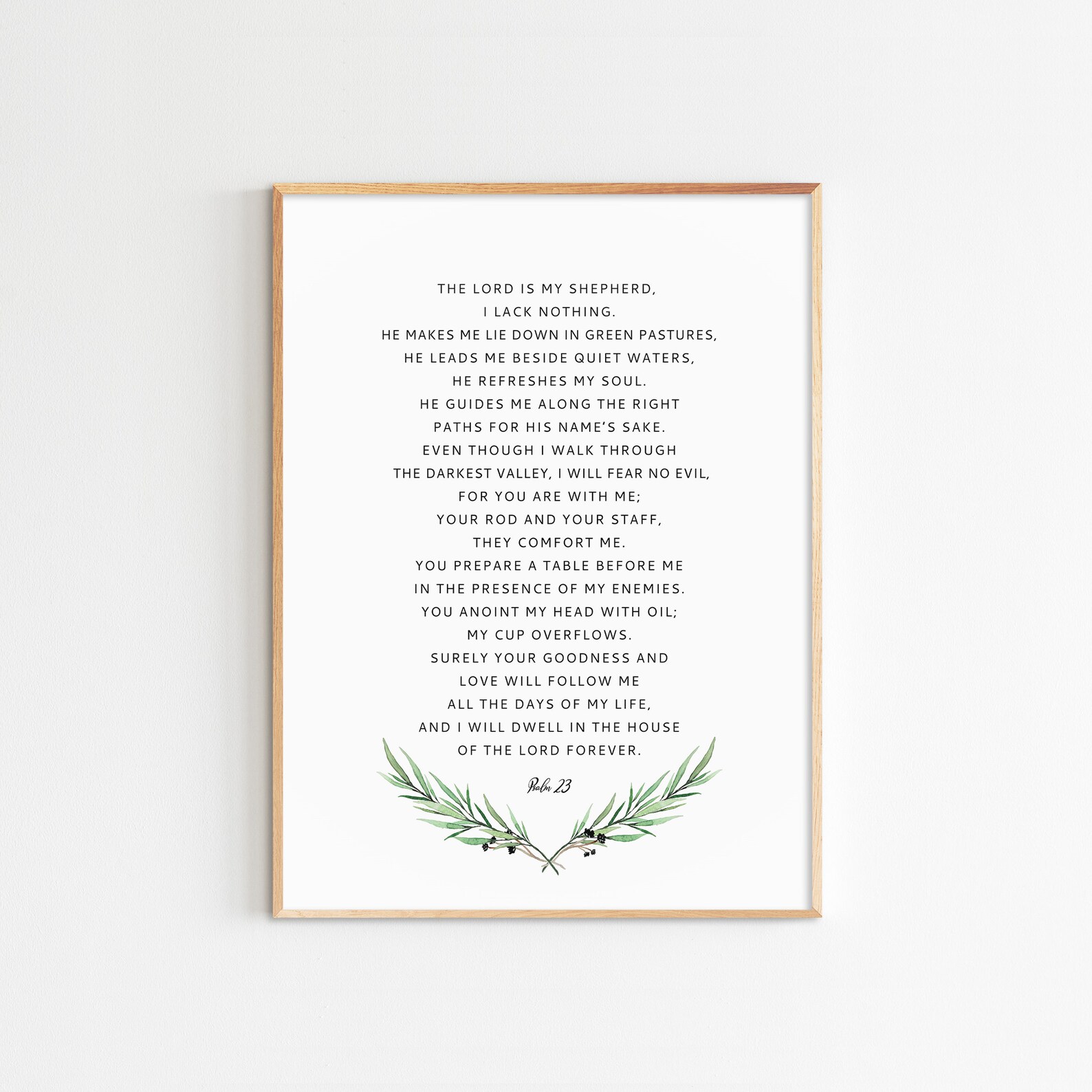 PSALM 23 the Lord is My Shepherd Bible Verse Wall Art - Etsy