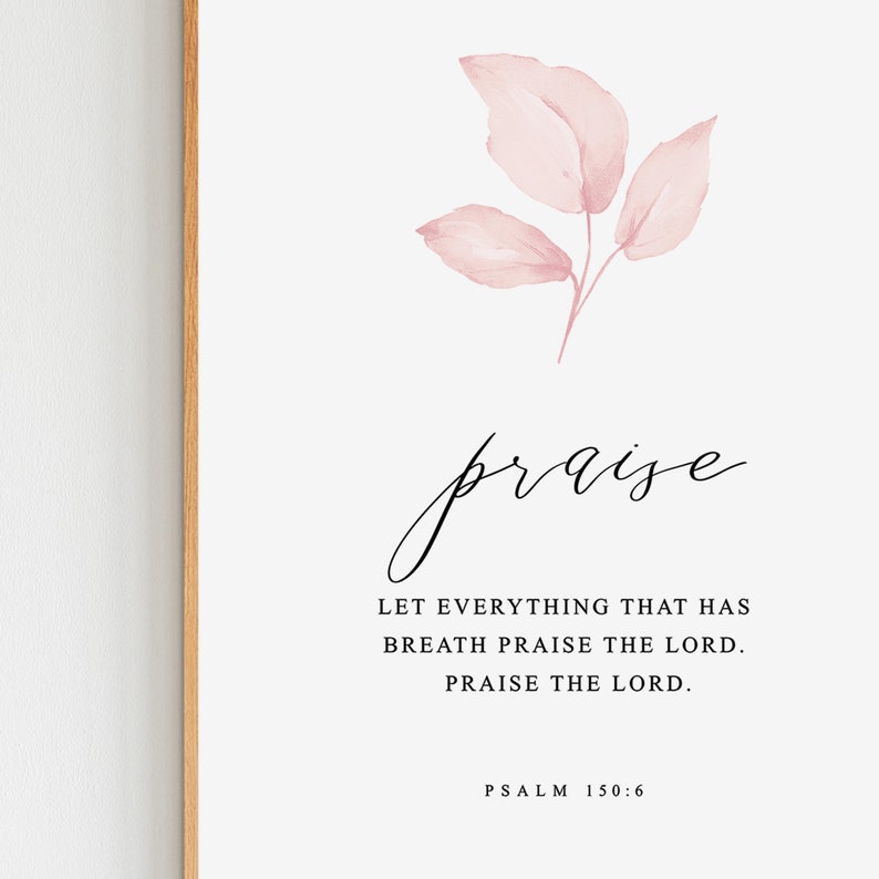 Psalm Prints Set: Floral Christian Scripture Wall Art (digital Download ...
