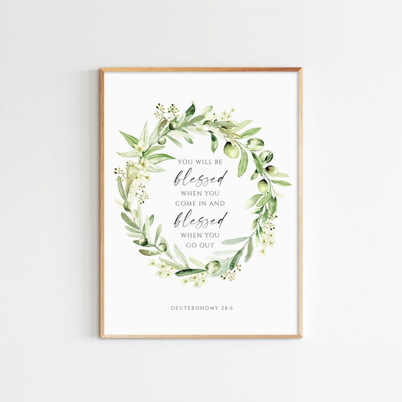 Deuteronomy 28:6 Bible Verse Wall Art Printable Scripture - Etsy