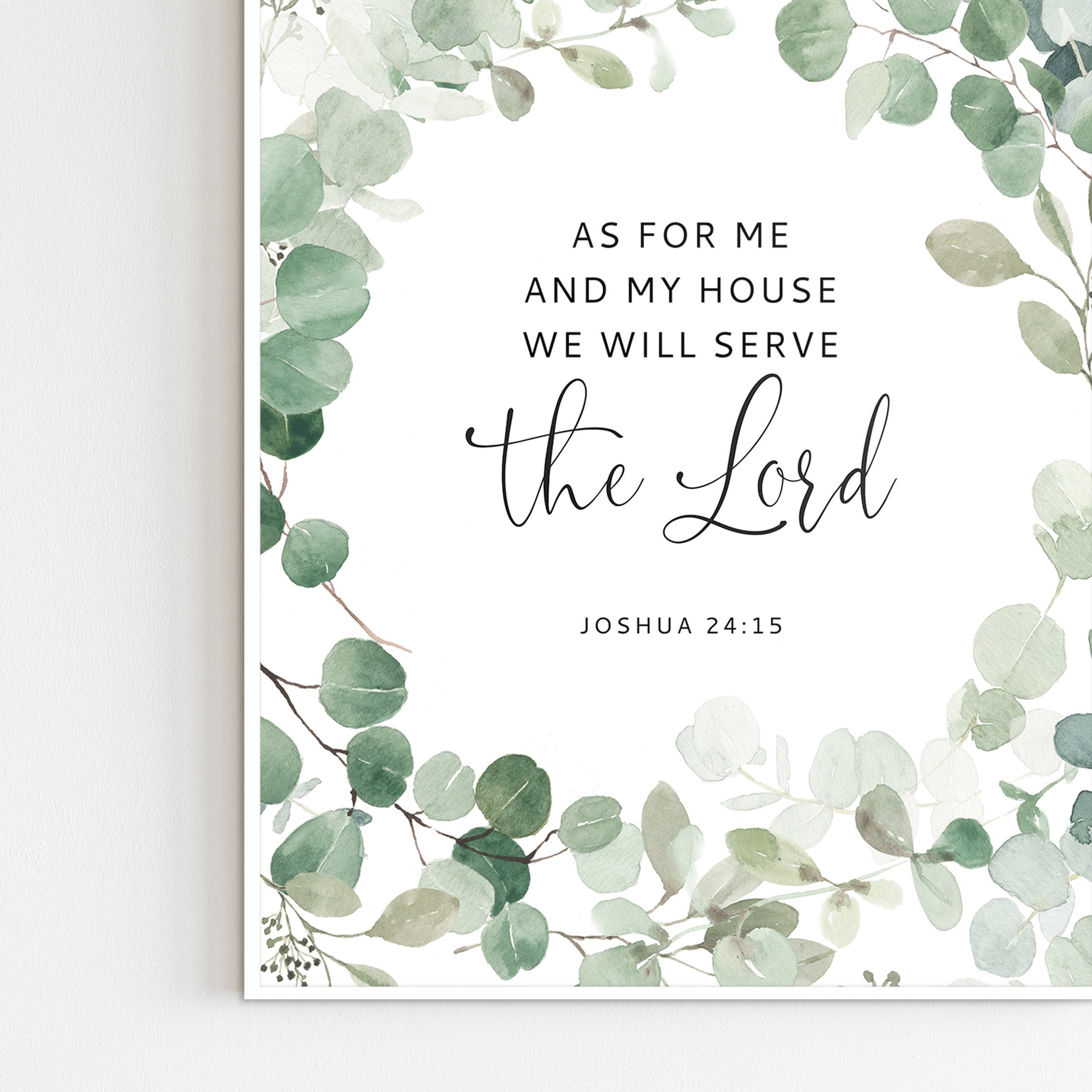 Joshua 24:15 as for Me and My House We Will Serve the Lord - Etsy