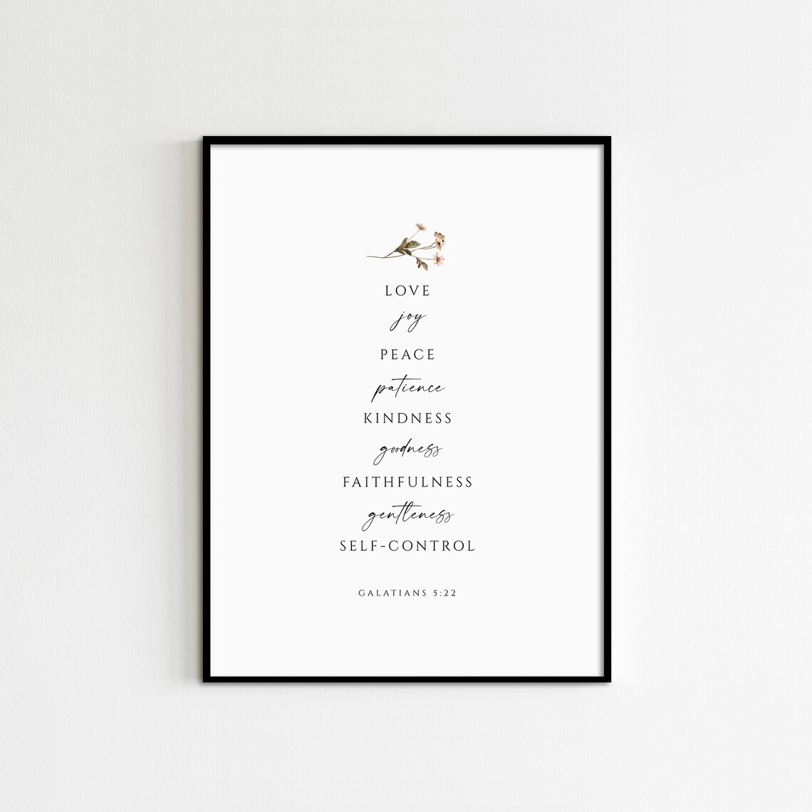 The Fruit of the Spirit Galatians 5:22-23 Bible Verse Wall - Etsy