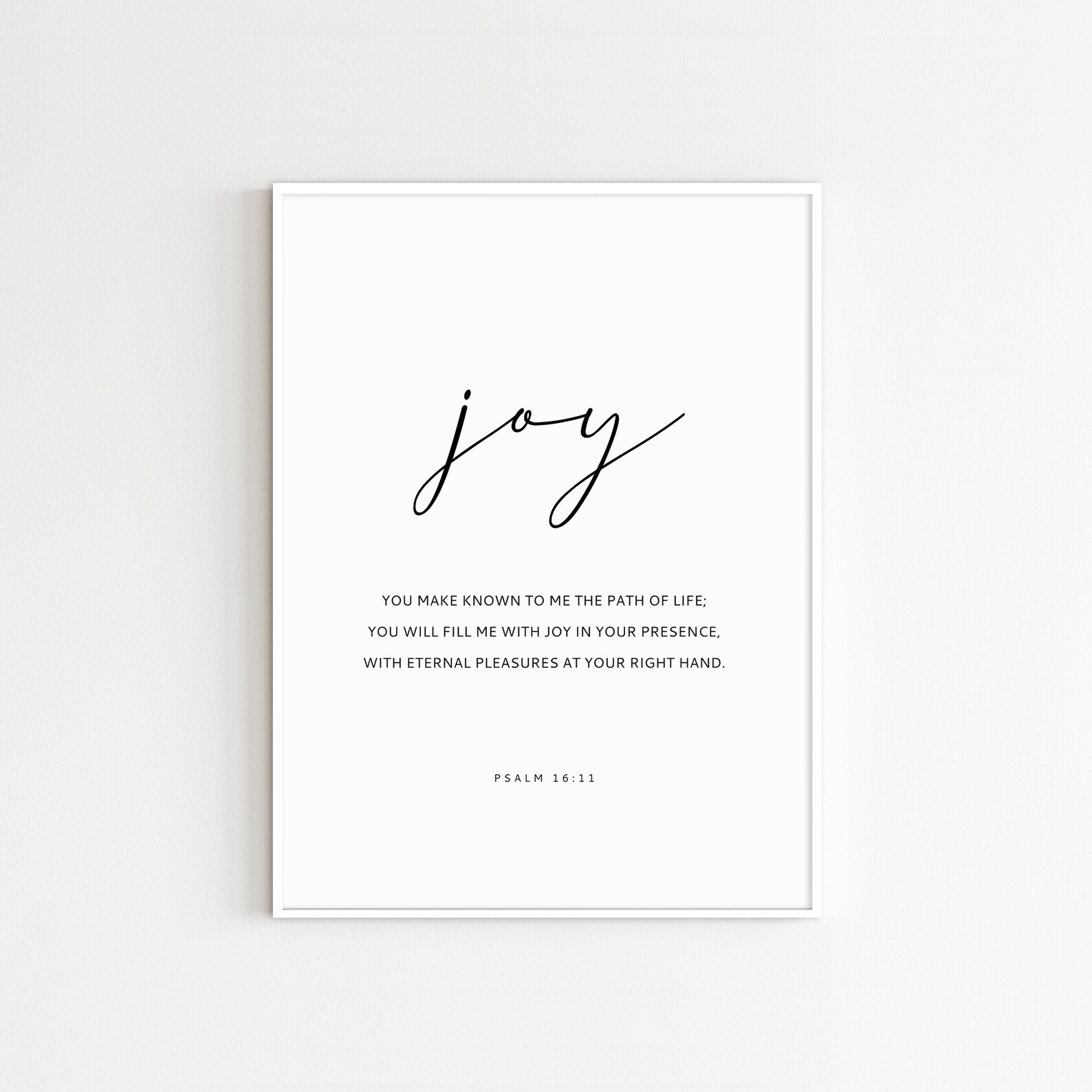 Psalm 16:11 Christian Scripture Printable Wall Art Bible Verse | Etsy