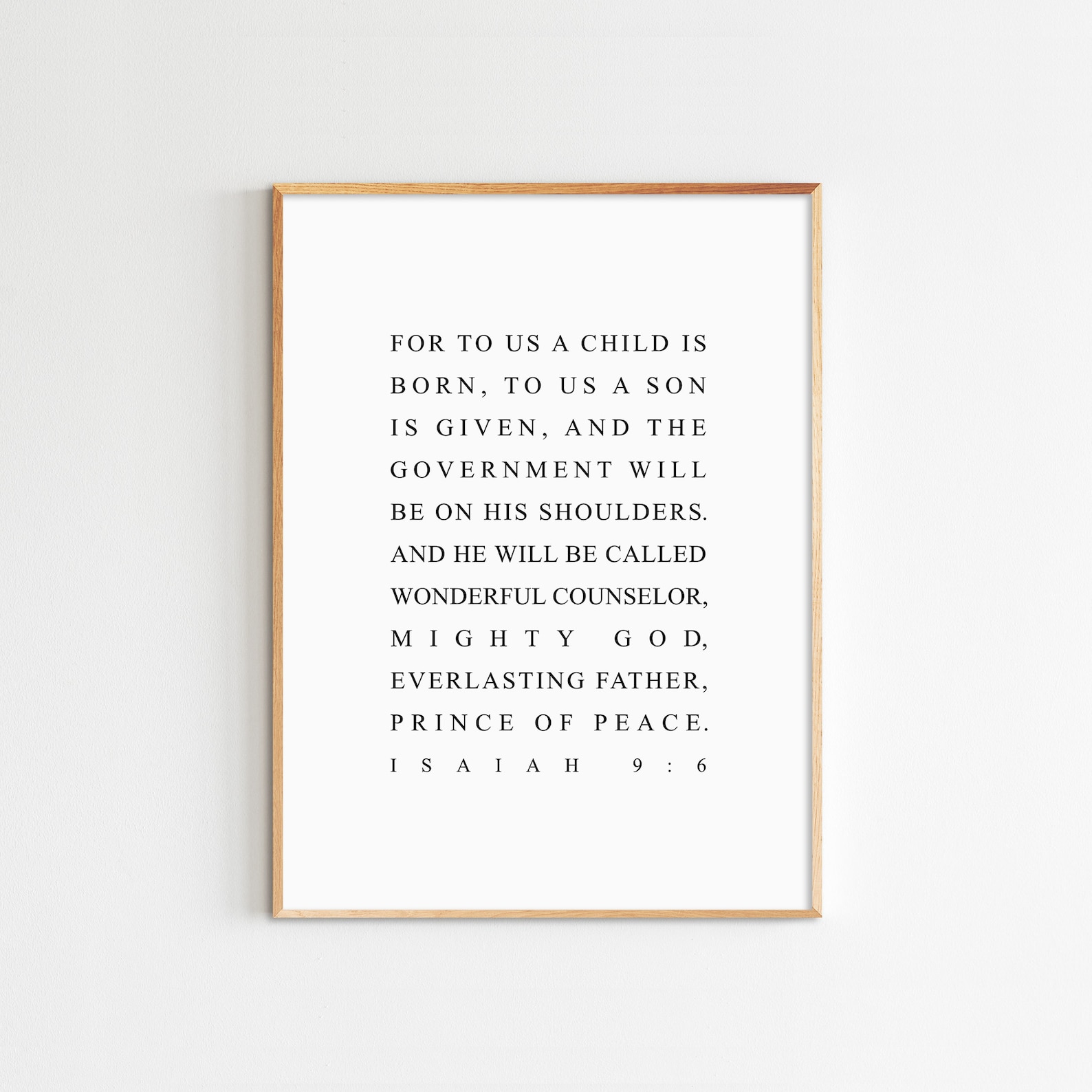 Isaiah 9:6 for Unto Us a Child is Born Christmas Printable - Etsy