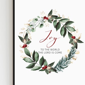 Joy to the World the Lord is Come Christmas Decoration Holiday Wall Art ...